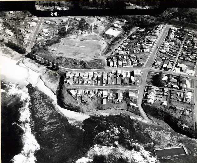 P20047 – Aerial view of Coledale in 1972, showing the location of the ...